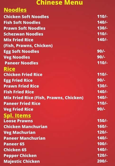 Menu at New Paradise Restaurant, Hyderabad, #9-4-114/15