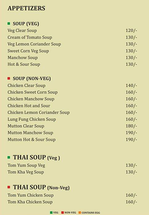 Menu of Panda Chef, Koramangala 4th Block, Bangalore