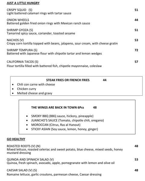 Tavern Menu, Menu for Tavern, Al Markaziya, Abu Dhabi - Zomato