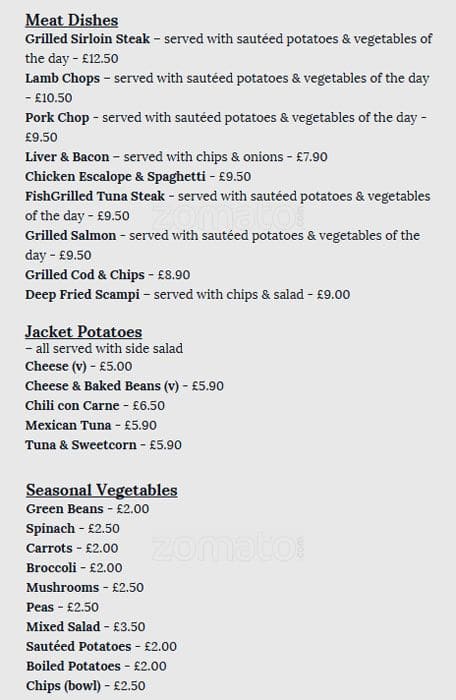 Menu at Nelsons cafe, London, 168 Borough High St