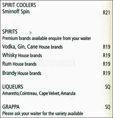 Menu at Karoo Cattle & Land restaurant, Cape Town, Shop 566a Tyger ...