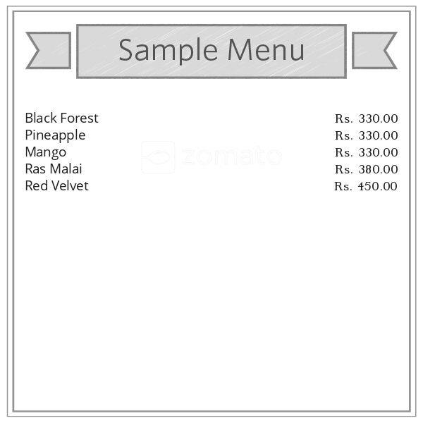 Menu at Shiv Bakers, Pune, house no.72
