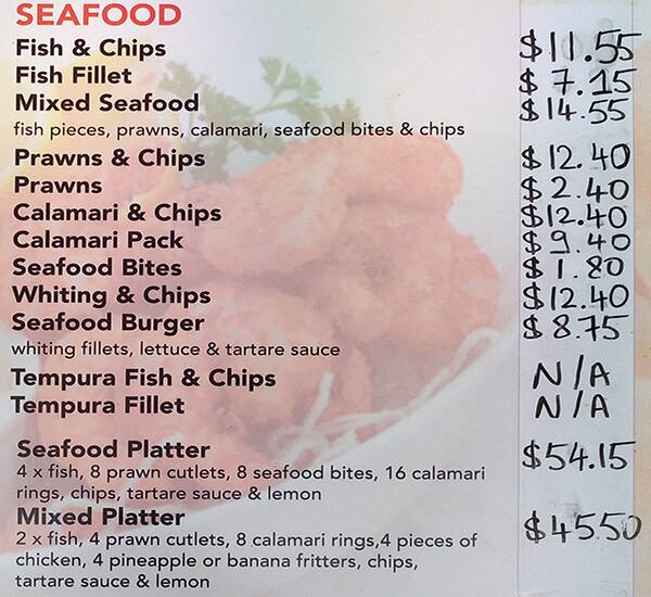 Menu at Metro Chicken fast food, Holland Park