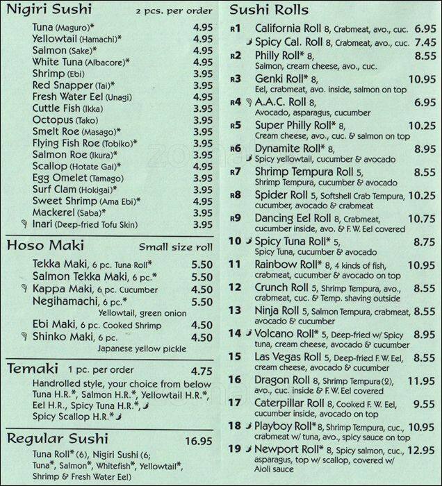 Tokyo Stop Teriyaki & Sushi Menu - Urbanspoon/Zomato