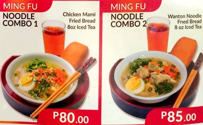 Menu at Ming Fu restaurant, Cebu City, Ayala Center Cebu