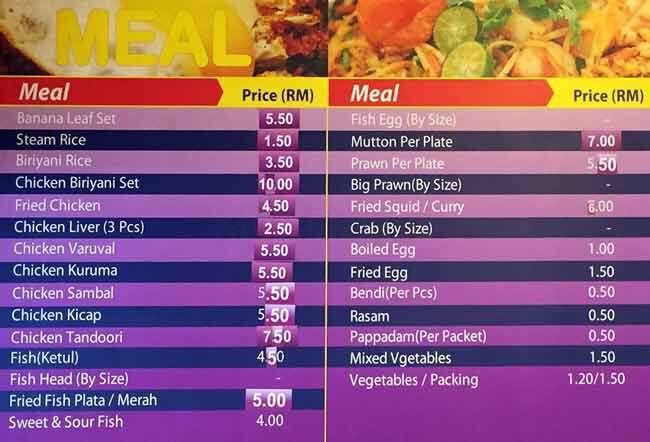 Menu at Restoran Jaya AGD Sdn Bhd PJ restaurant, Petaling Jaya, 1