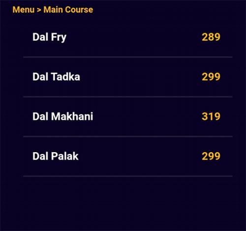 Menu at Planet 9, Pune, Survey 44/7