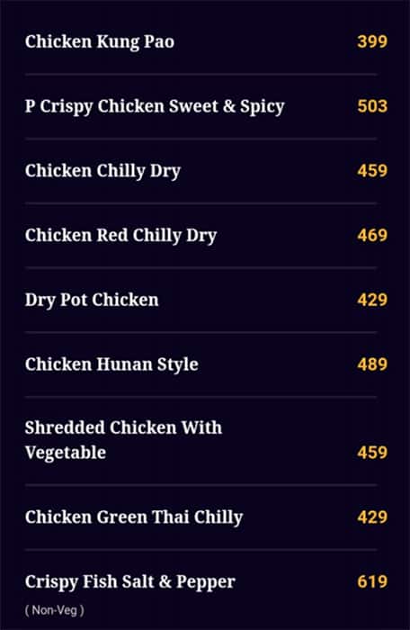 Menu at Planet 9, Pune, Survey 44/7