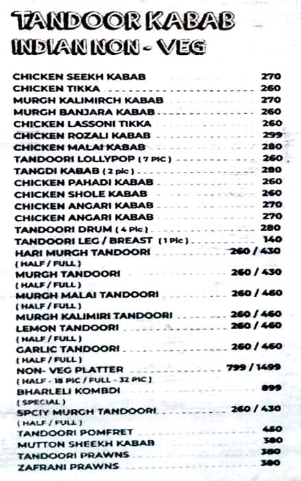 Menu at Mr Grill, Thane