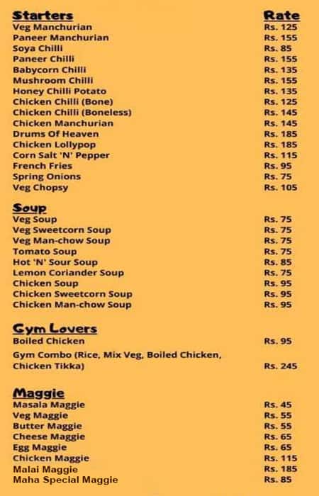 Menu of Chicken Mafia, Bokaro Locality, Bokaro