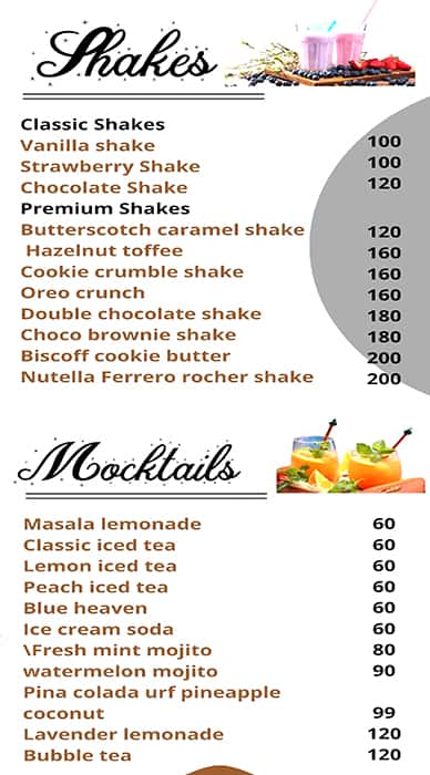 Menu at Divine Bakery Dessert Bar Cafe, New Delhi