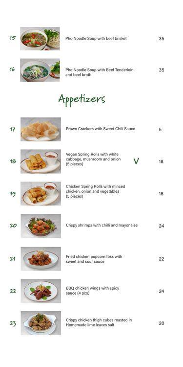 Menu of Vietnamese Street Eats, Dubai Hills, Dubai