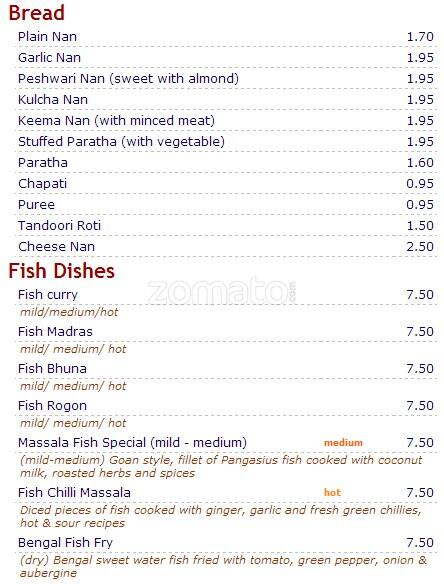 Menu at Masala Hut fast food, London, 208 Stoke Newington High St