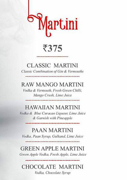 Menu at TurQue - Sayaji, Pune, Pune