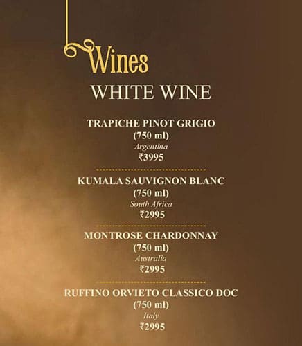 Menu at TurQue - Sayaji, Pune, Pune