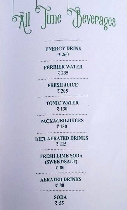 Menu at TurQue - Sayaji, Pune, Pune