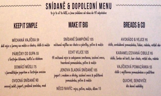Cafe Jen Menu, Menu podniku Cafe Jen, Vršovice, Praha 10 - Lunchtime/Zomato