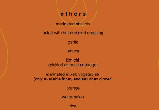 Menu at Marinades BBQ at Mine, North Parramatta