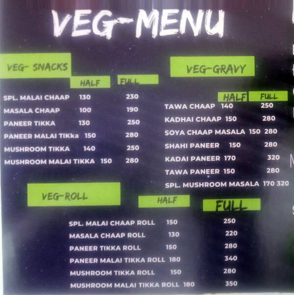 Menu of Delicious Bytes, Tilak Nagar, New Delhi