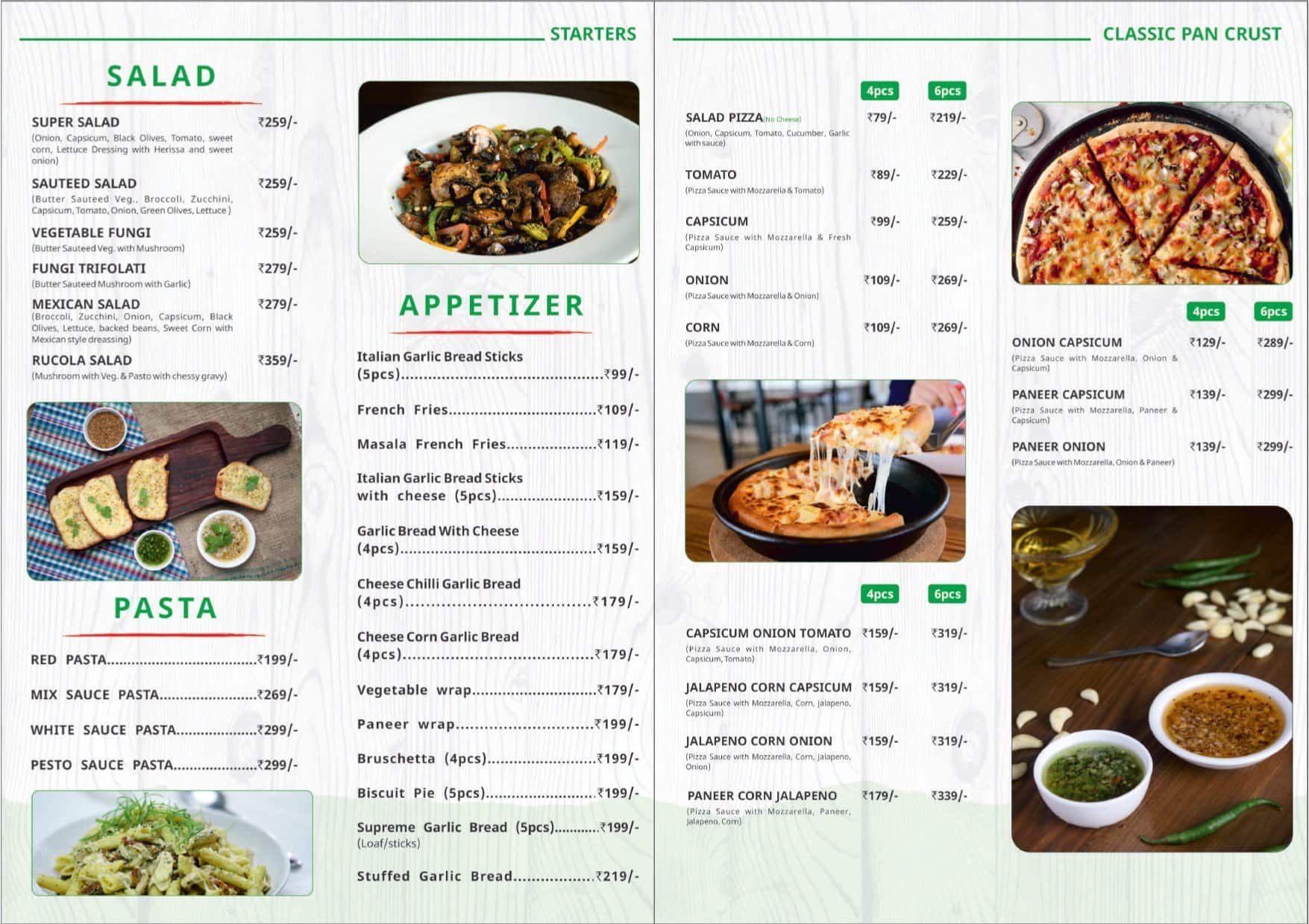 Menu of Whitzza, Sarthana, Surat