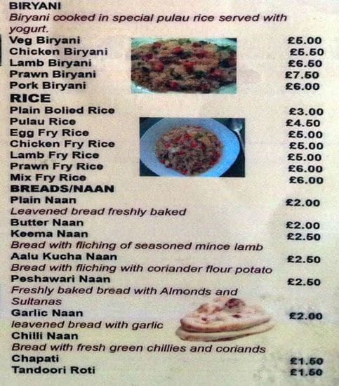 Menu at Danfe restaurant, London