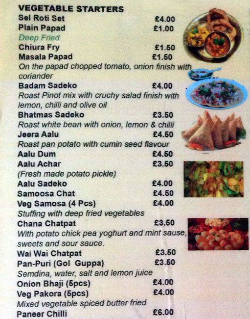 Menu at Danfe restaurant, London