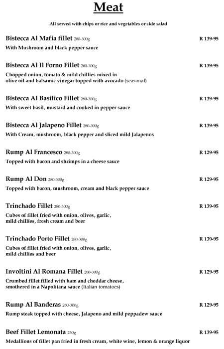 Menu at Il Forno Mediteranean Family Restaurant, New Redruth