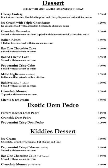 Menu at Il Forno Mediteranean Family Restaurant, New Redruth