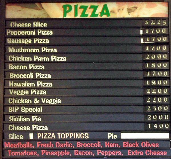 Menu at Best Italian Pizza restaurant, Yonkers, 202 E Fordham Rd
