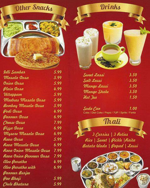 Menu at ROYAL SWEETS & FAST FOOD, Irving