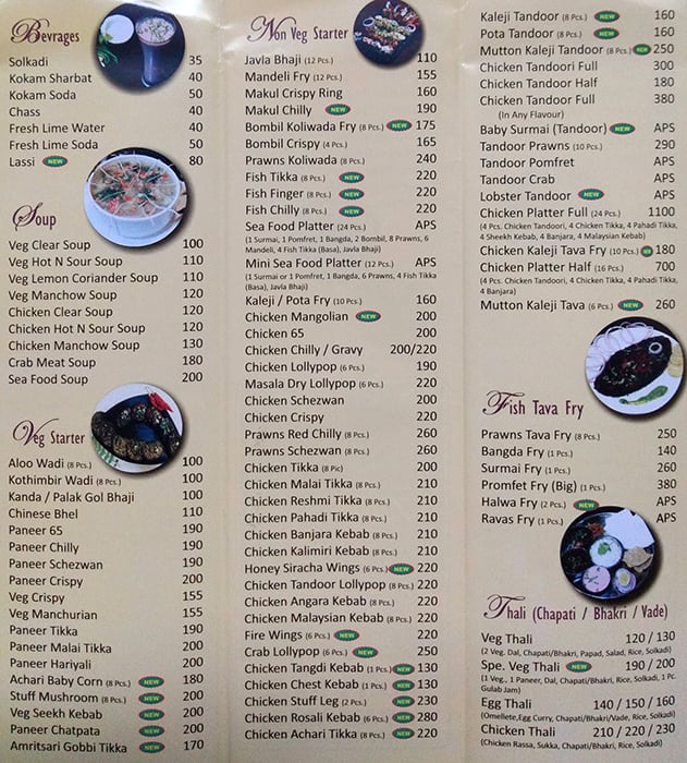 Menu of Dadu's Aagri Swad, Bhandup, Mumbai