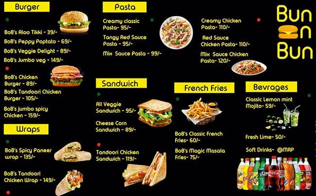 Menu of Bun On Bun, Hajipur, Patna