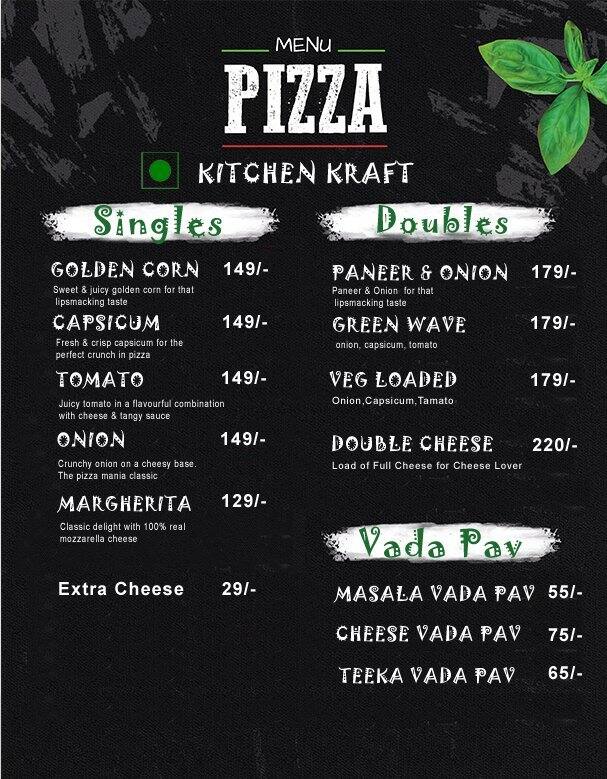 Menu of Kitchen Kraft, Rohini, New Delhi