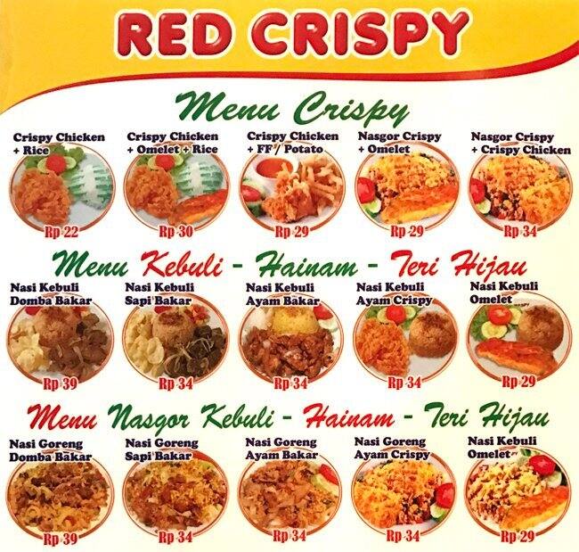 Carta del restaurante Red Crispy, Tangerang, Jalan Graha Raya Ruko ...
