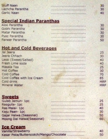Menu at Jaipur18 Sweets and Restaurant, Jaipur, 299