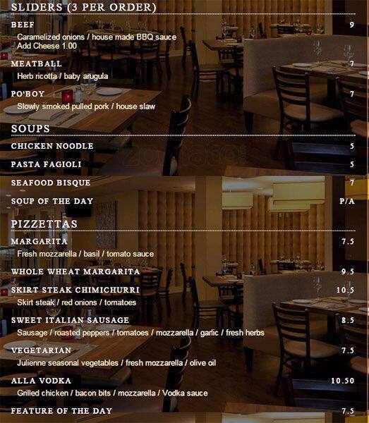 Menu at Pine Bar & Grill, New Rochelle