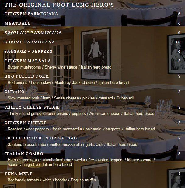 Menu at Pine Bar & Grill, New Rochelle