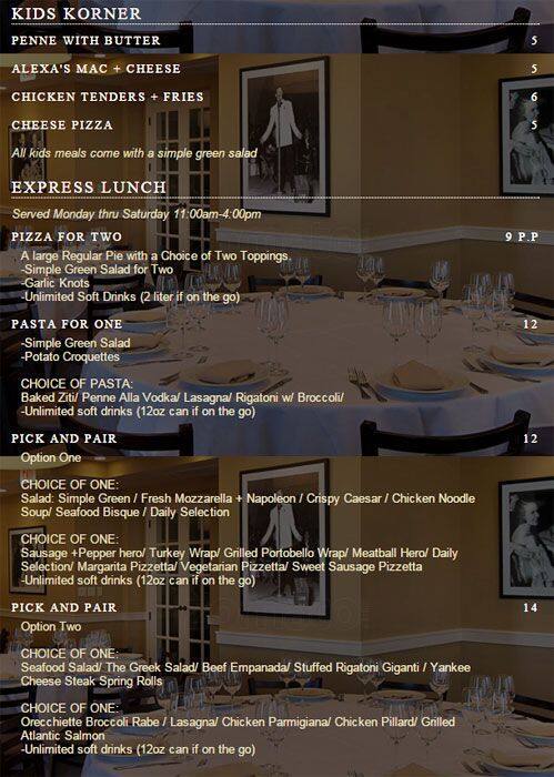 Menu at Pine Bar & Grill, New Rochelle