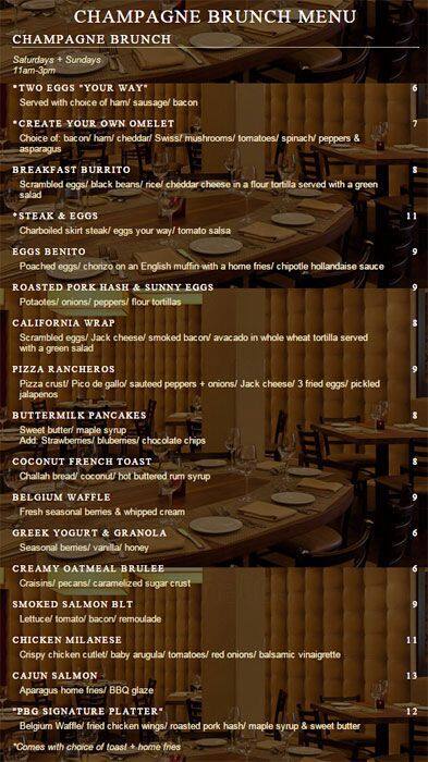 Menu at Pine Bar & Grill, New Rochelle