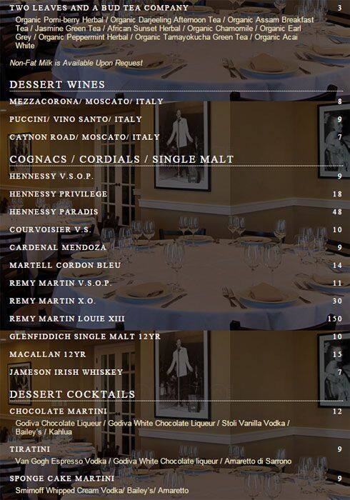 Menu at Pine Bar & Grill, New Rochelle