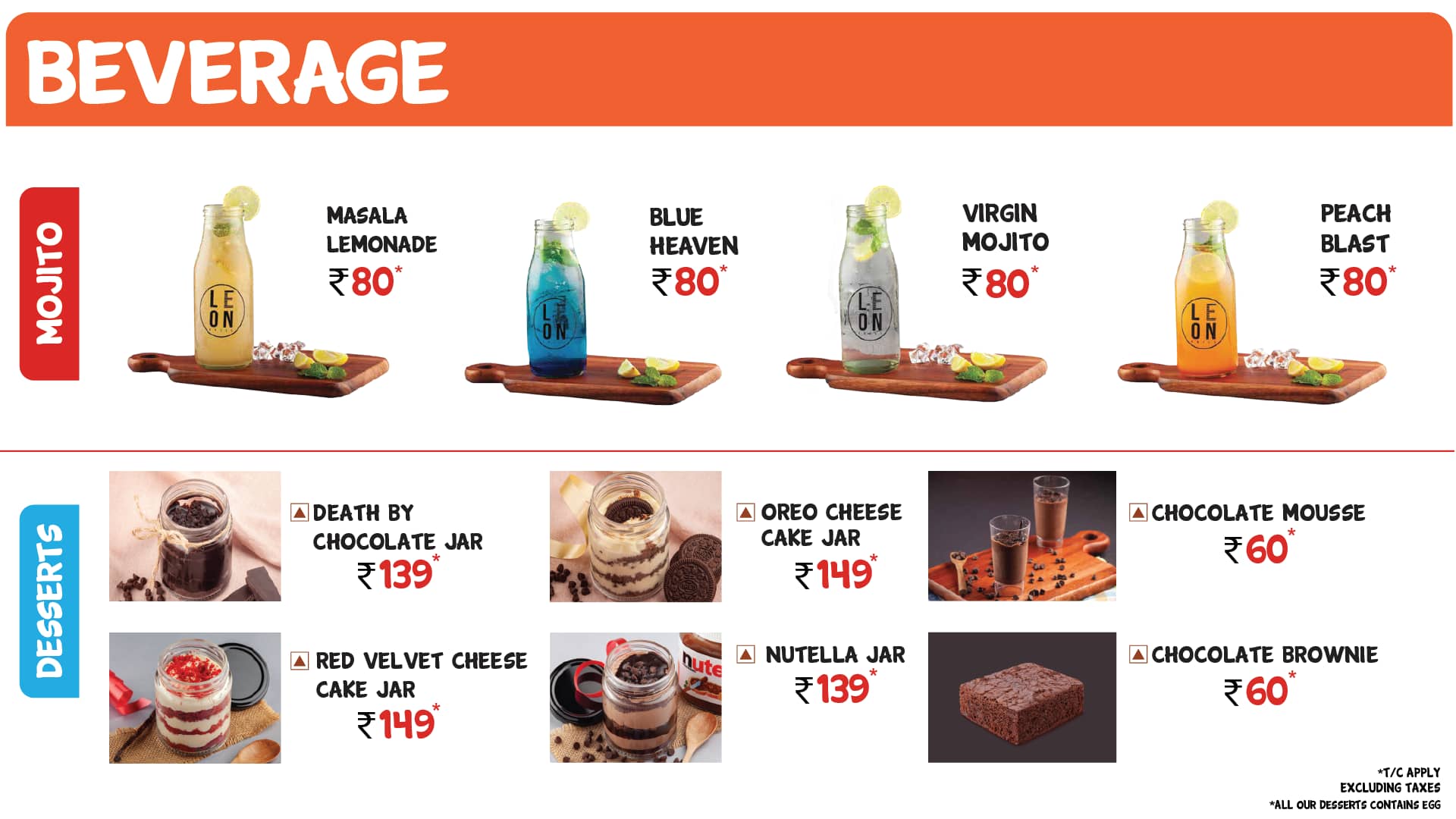 Menu at Leon's Burgers & Wings - Whitefield, Bengaluru, 205