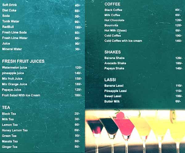 Menu at FISH DECK GOA, Arpora