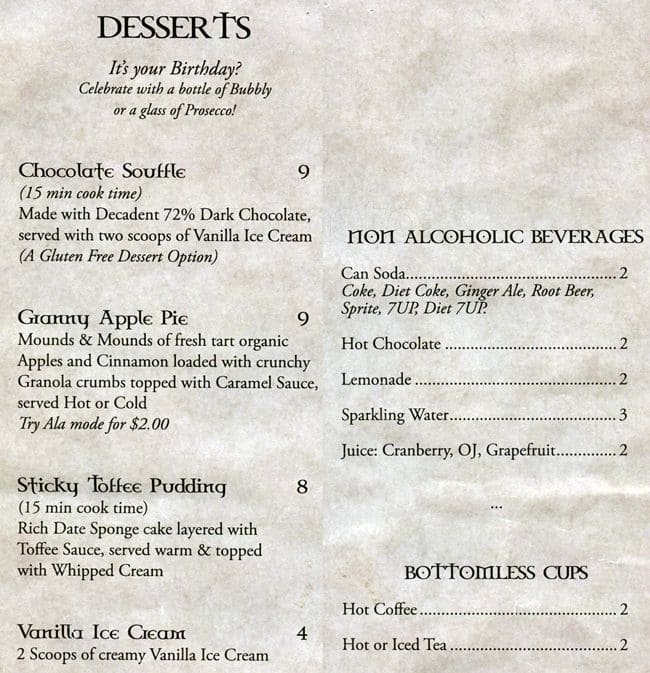 Menu at The Scotsman Bistro pub & bar, Mukilteo