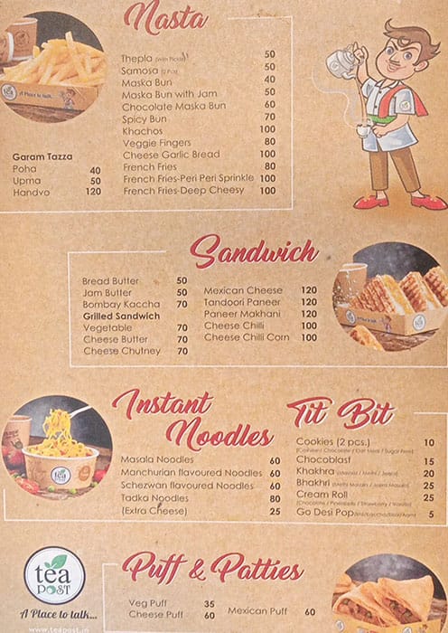 Menu at Tea Post, Mumbai, Ground Floor