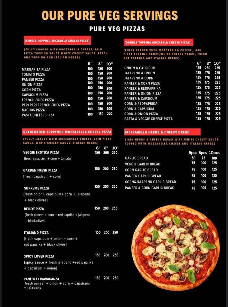 Menu of Jain And Pure Veg Hub, Malad East, Mumbai