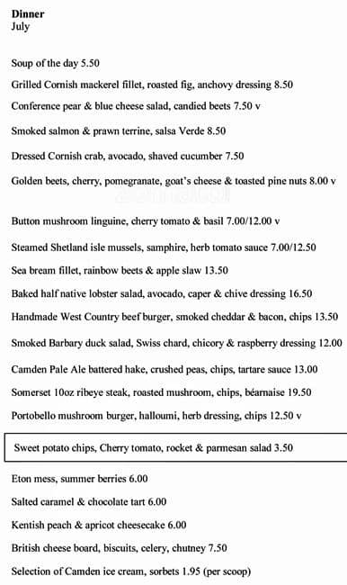 Menu at The Loose Box pub & bar, London, 51 Horseferry Rd