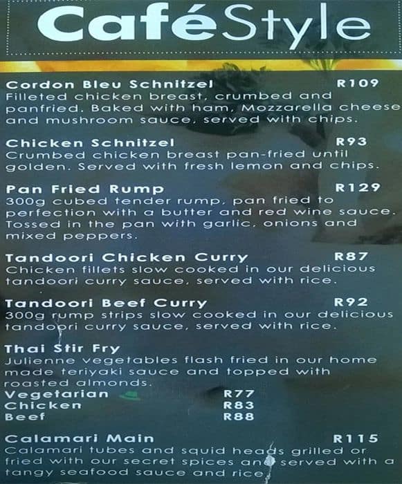 Menu at CAPELLO pub & bar, Midrand, Shop No. 42