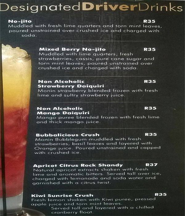 Menu at CAPELLO pub & bar, Midrand, Shop No. 42