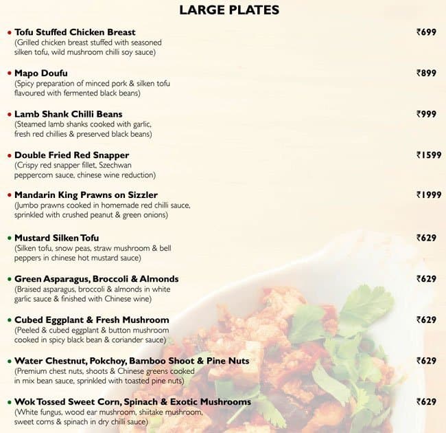 Ni Hao - Radisson Blu Hotel Menu - Zomato