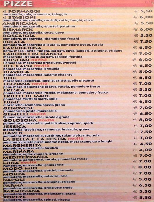 Menu da Pentola D'Oro Di Elyas Samira ristorante, Milano, Via Annibale ...